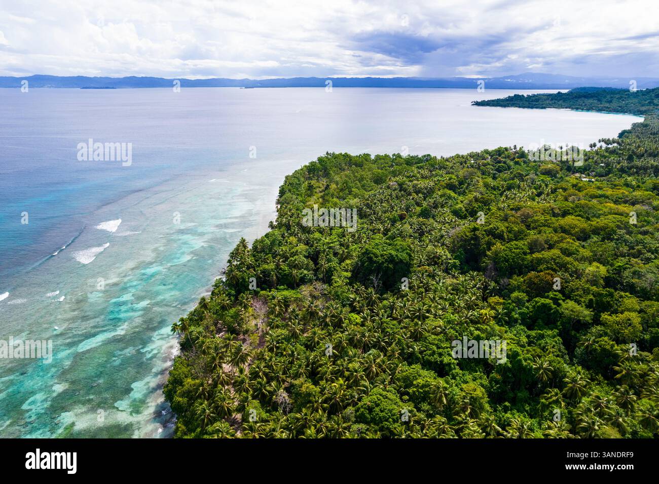 Aerial Drone View of Coast, Musho Island, Wewak, East Sepik Province ...