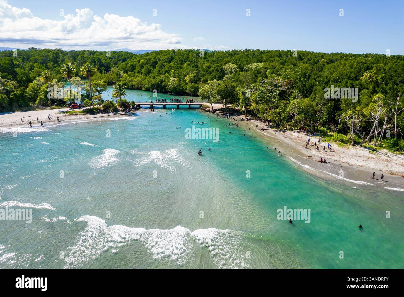 Aerial Drone View of Bay in Wewak, East Sepik Province, Papua New ...