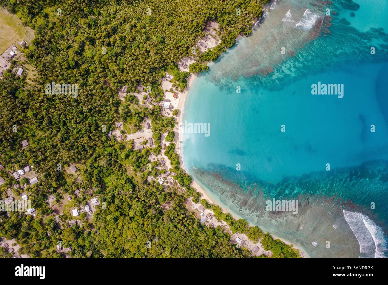 Aerial Top Down View of Beach at Musho Island, Wewak, East Sepik ...