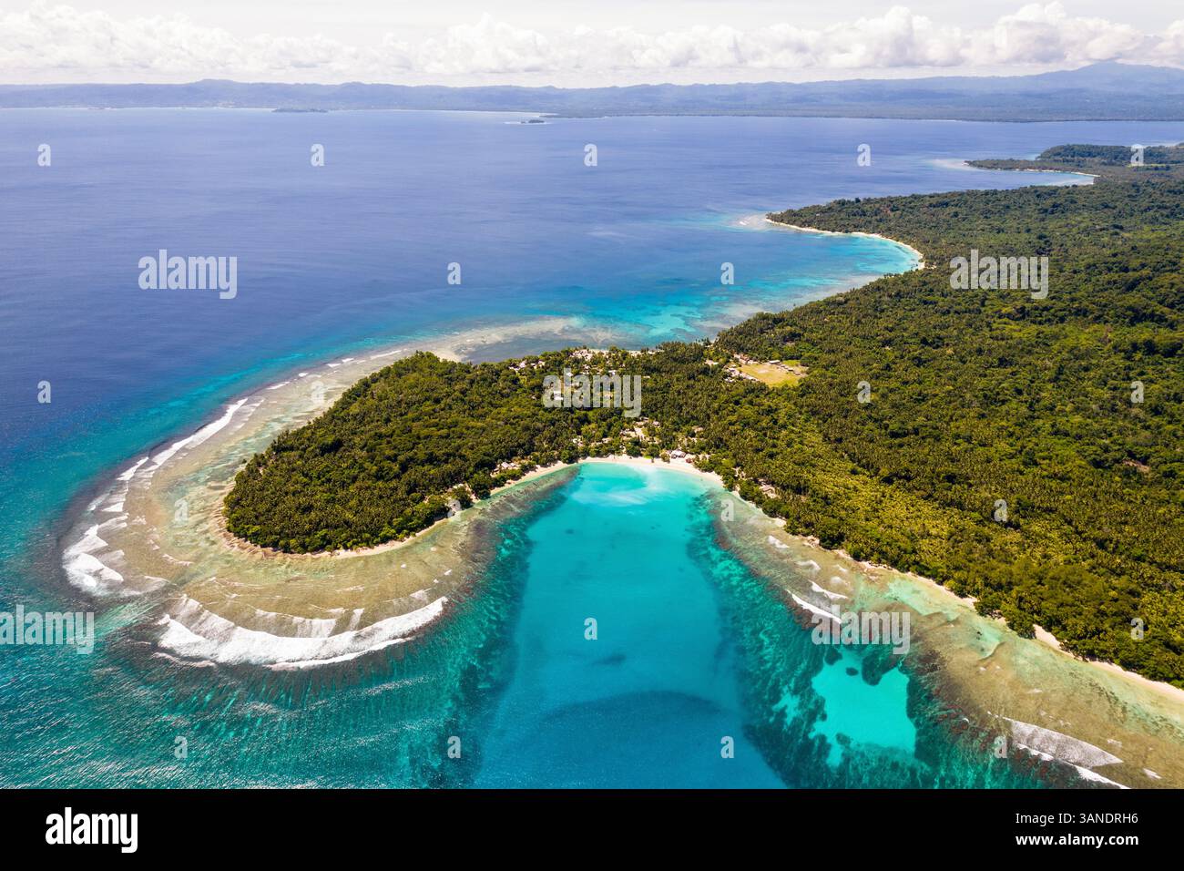 Aerial Drone Above Coast of Musho Island, Wewak East Sepik Province, Papua New Guinea Stock ...