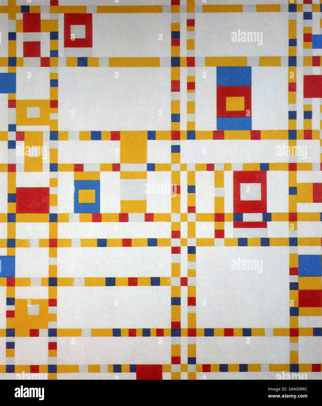 Broadway Boogie Woogie, painting by Piet Mondrian (actually Pieter Cornelis Mondriaan, born 7 ...