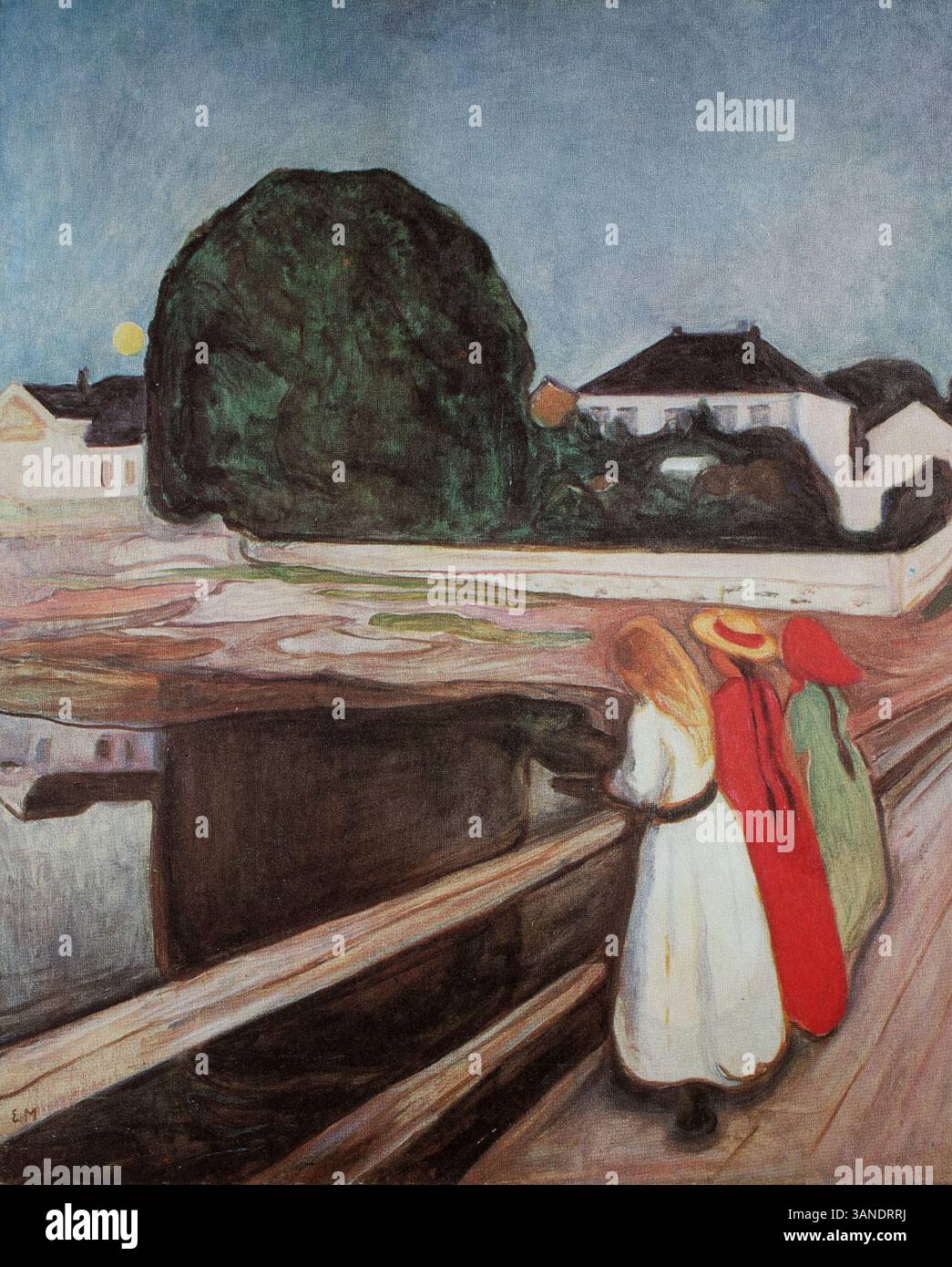 Girl on the Bridge, painting by Edvard Munch (December 12, 1863 ...