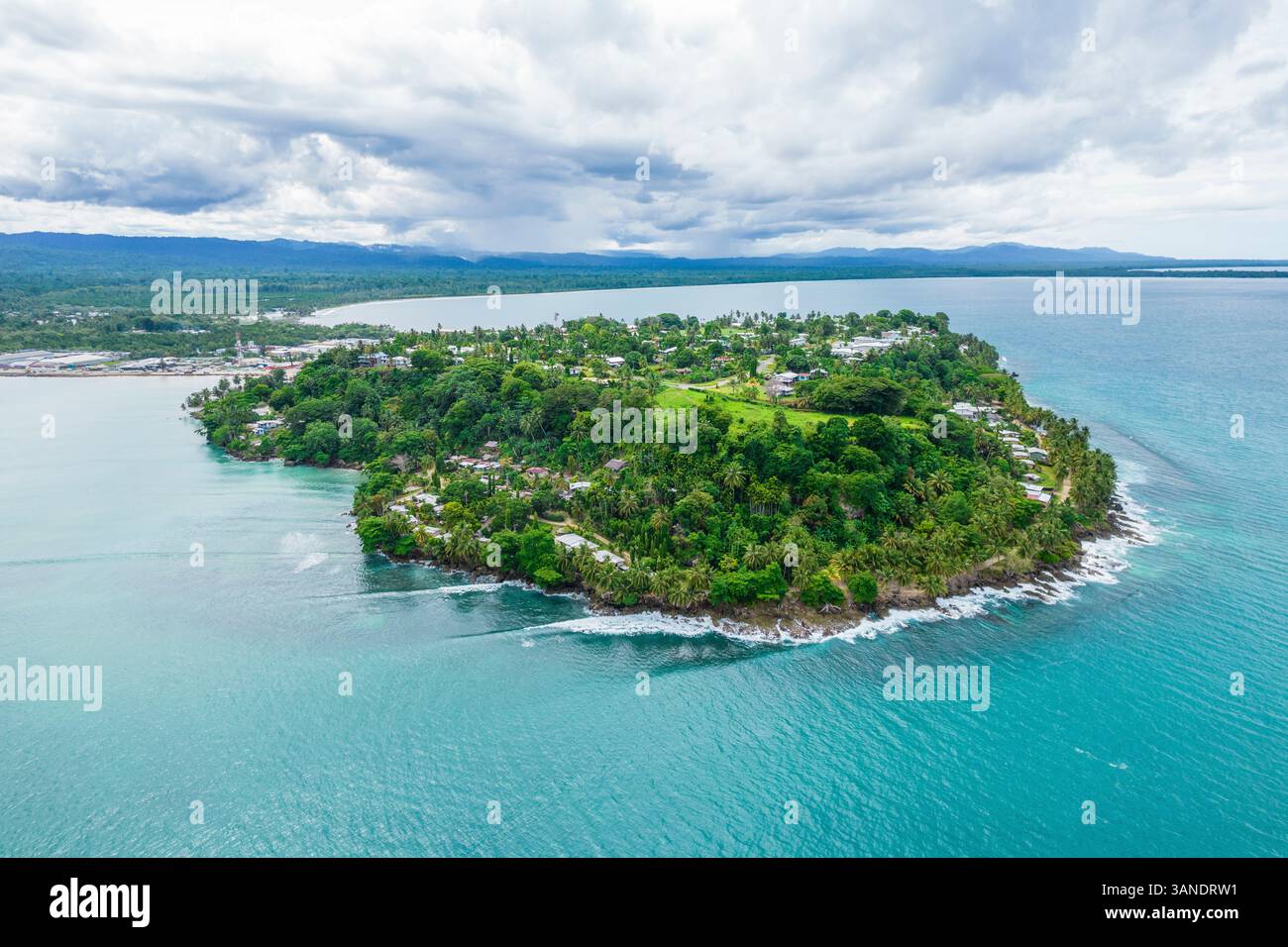 Aerial Drone View of Wewak City, East Sepik Province, Papua New Guinea ...