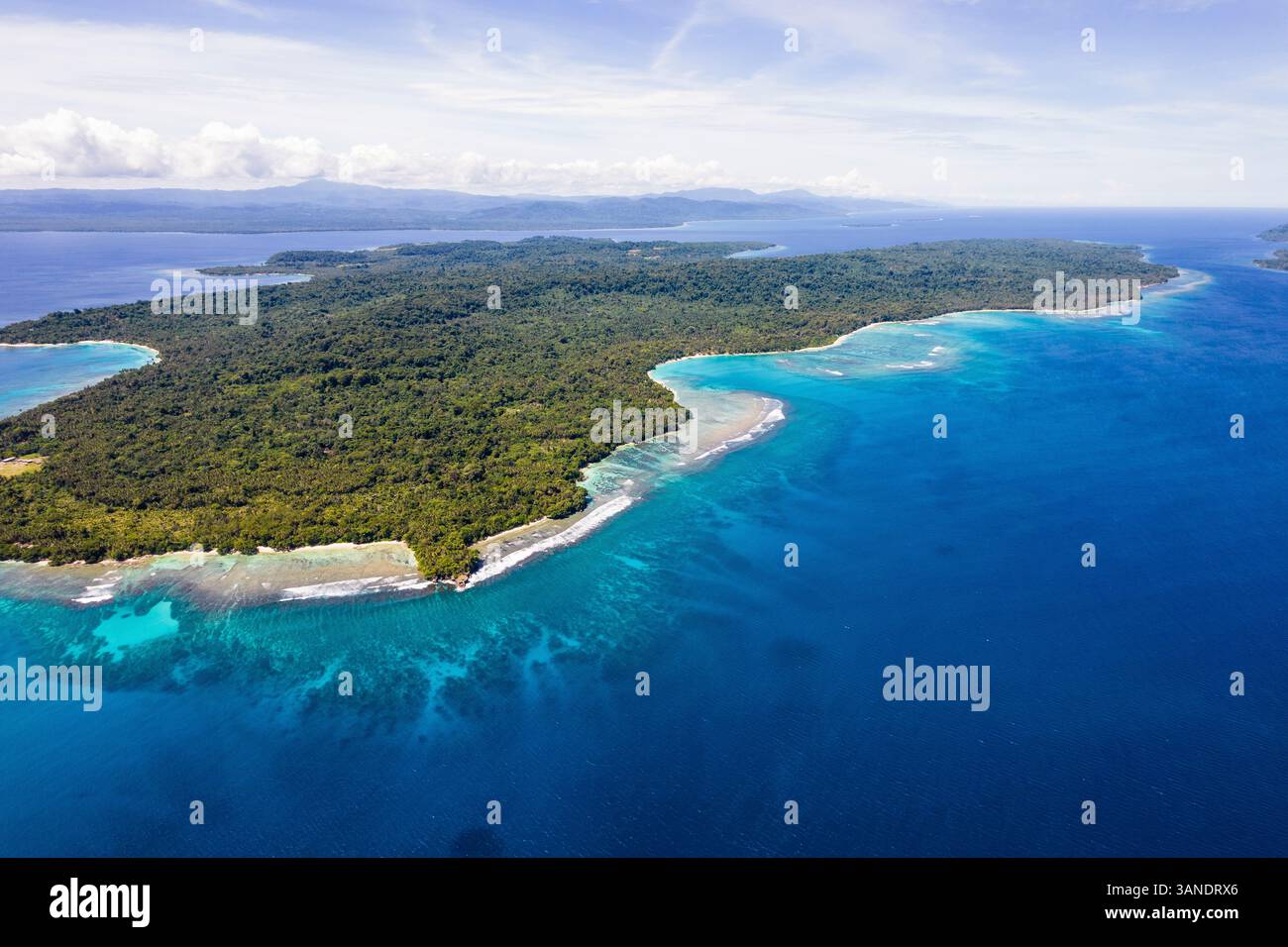 Aerial View of Coastline of Musho Island, Wewak East Sepik Province ...