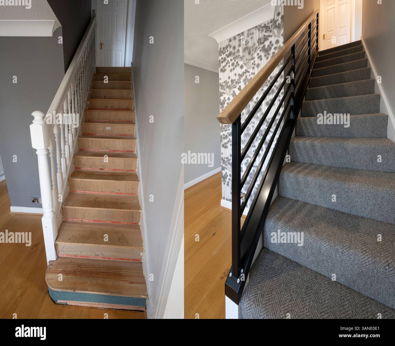 Home renovation project to remove wooden staircase and replace with ...