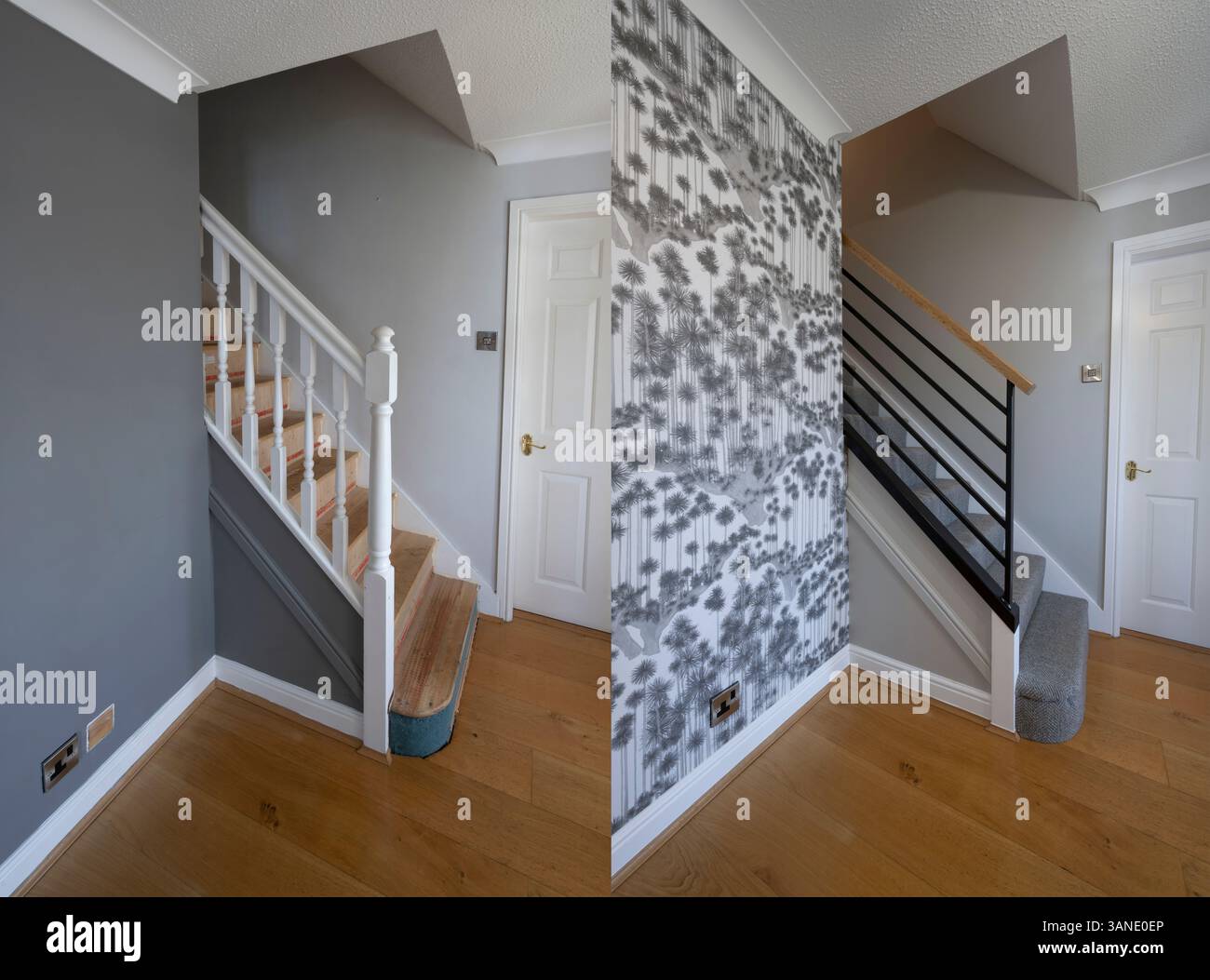 Home renovation project to remove wooden staircase and replace with ...