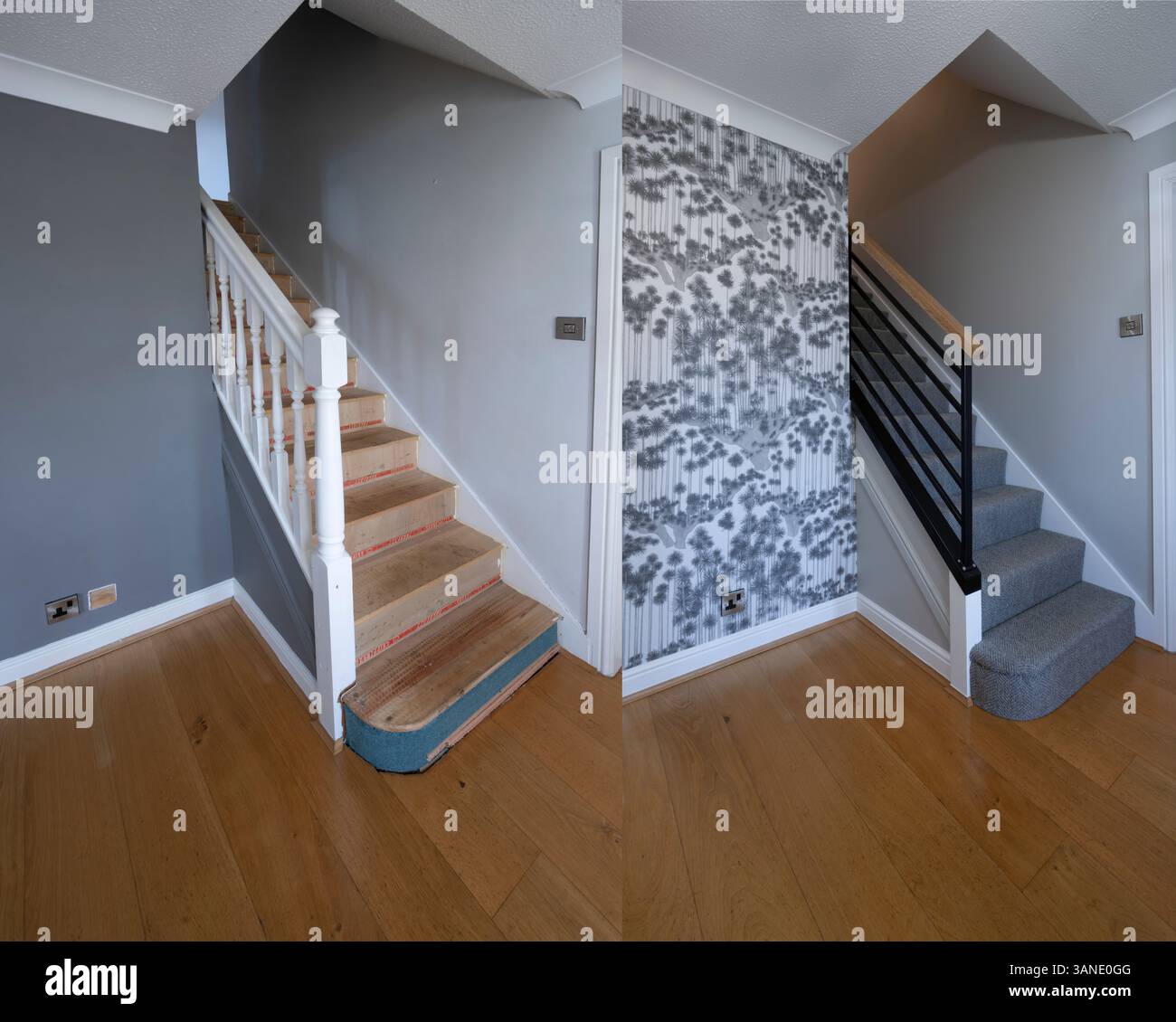 Home renovation project to remove wooden staircase and replace with ...