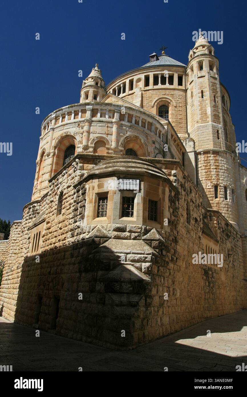 Abbey of the Dormition, monastery on Mount Zion in Jerusalem, Israel ...