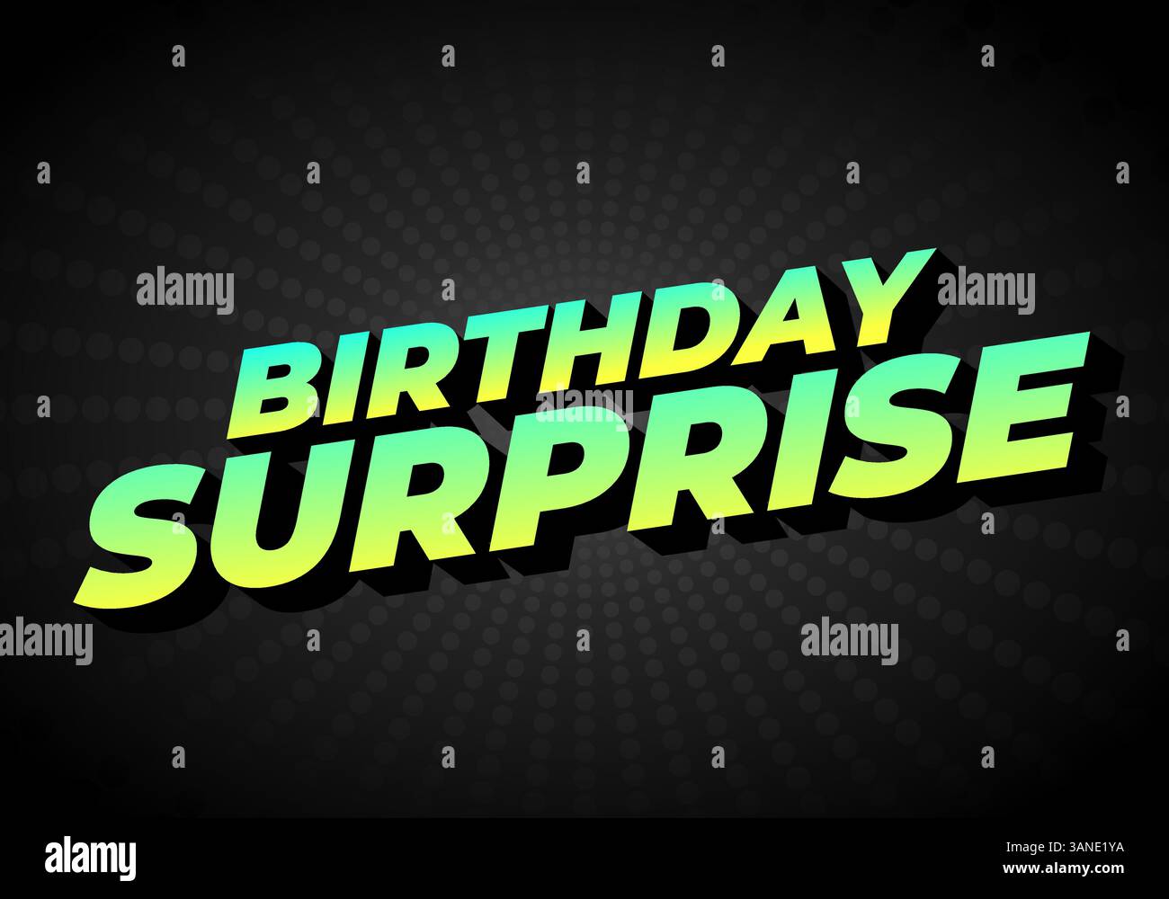 Birthday surprise. Text effect design for a birthday celebration or ...