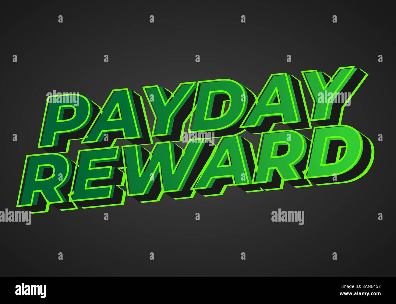 Payday reward. Text effect design in bold font and 3D style Stock ...