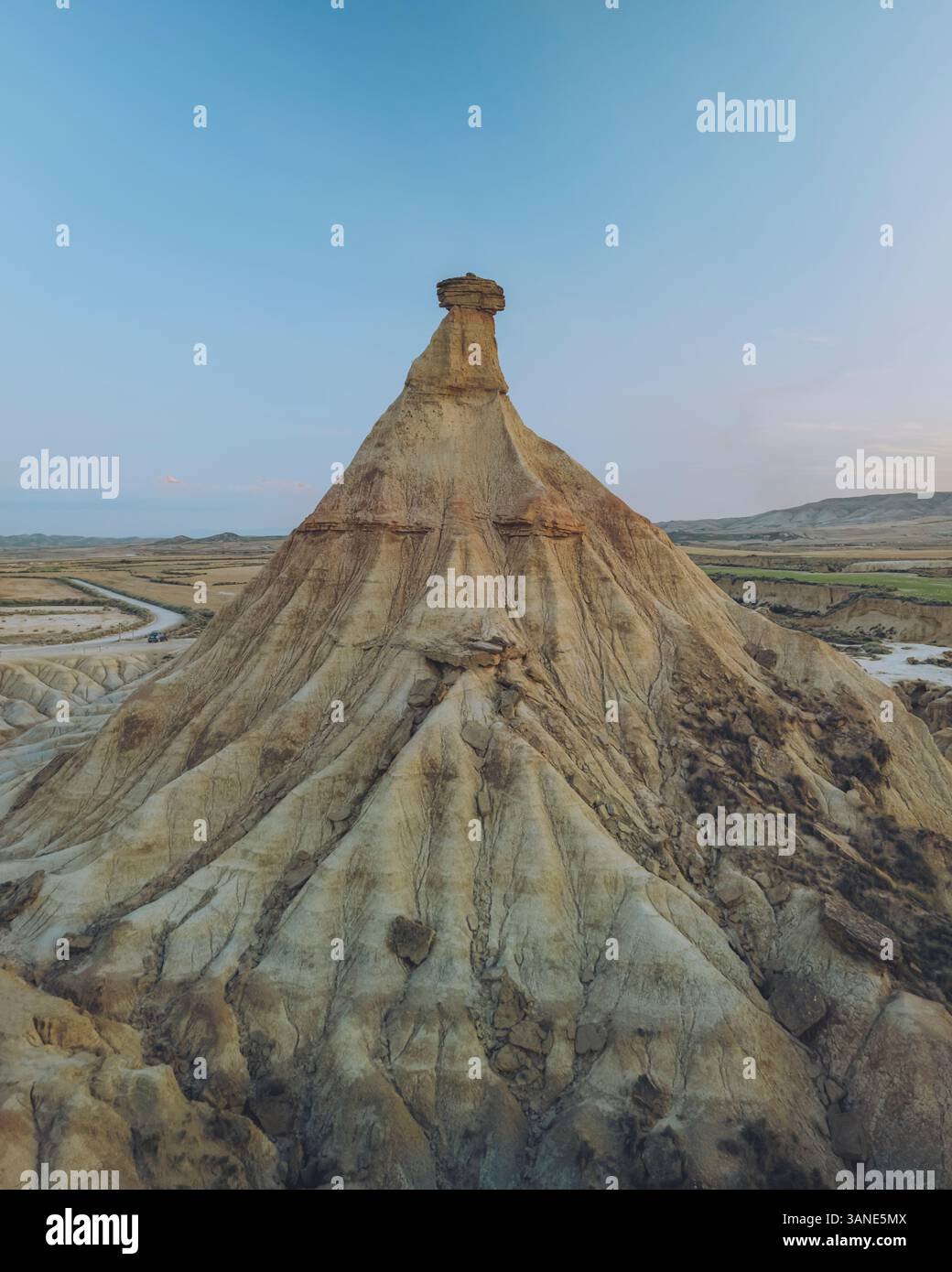 Aerial view of majestic Shiprock formation, Navajo Nation, New Mexico ...