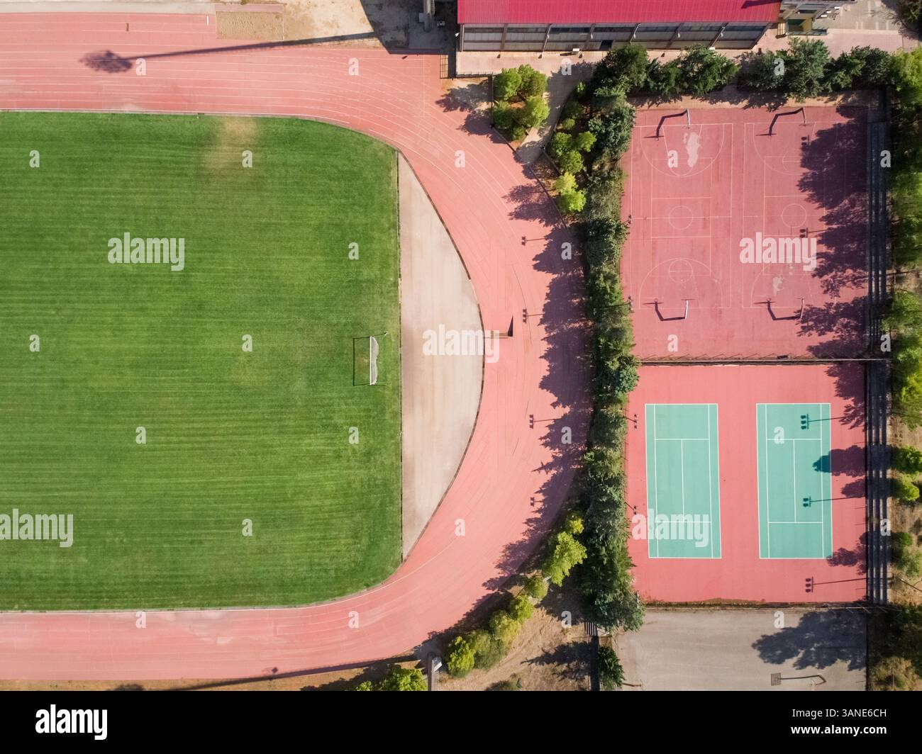 Aerial view empty soccer fields hi-res stock photography and images - Alamy