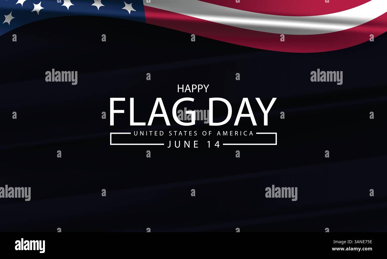 Remembering The History of Flag Day in the United States Stock Vector ...