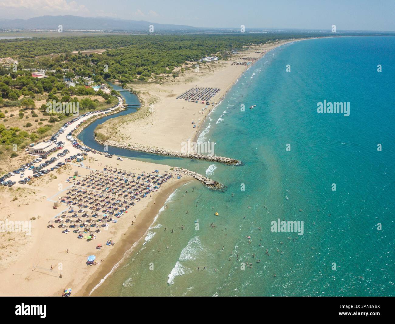 Aerial view group people entering hi-res stock photography and images ...