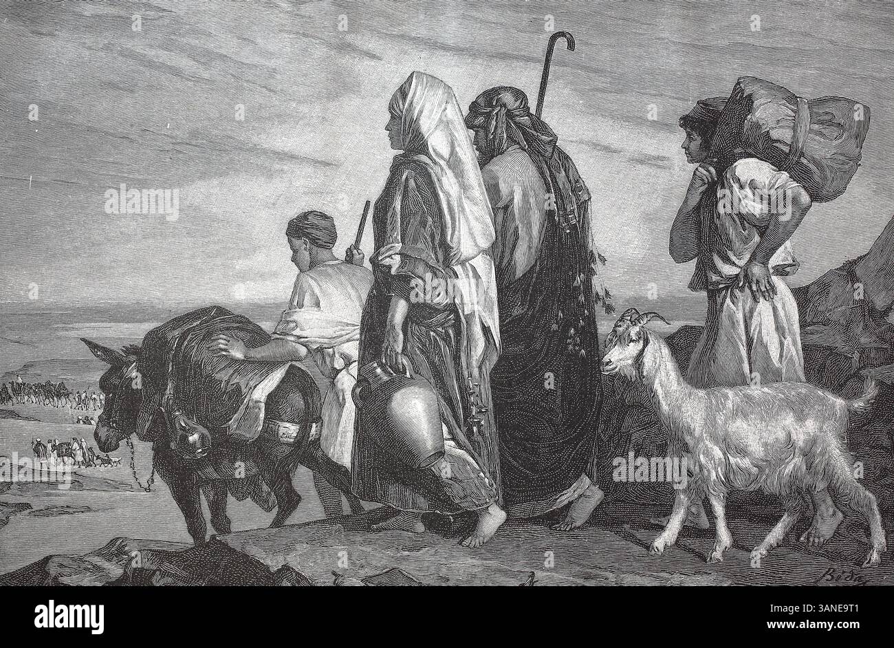 Naomi and her family on their journey into exile, Naomi, a biblical ...