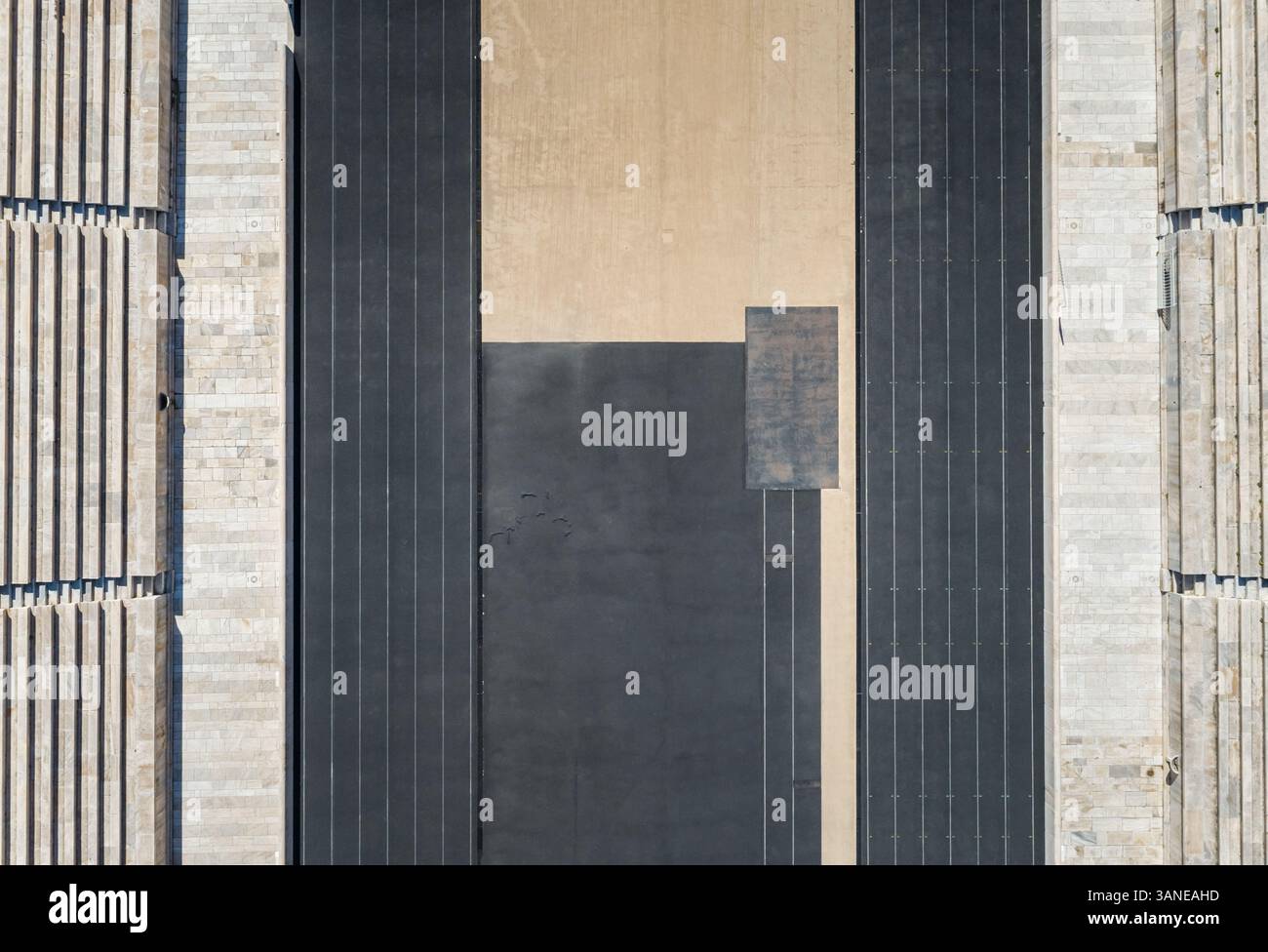 ATHENS, GREECE- MARCH 10, 2018: Aerial view of running tracks at ...