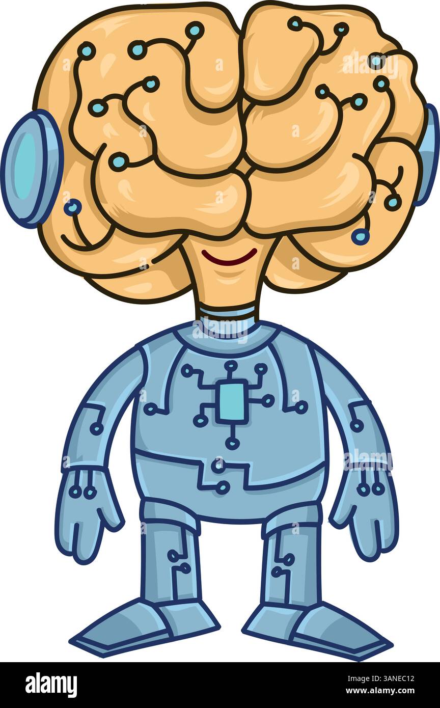 Cute Ai robot character cartoon. vector illustration Stock Vector Image ...