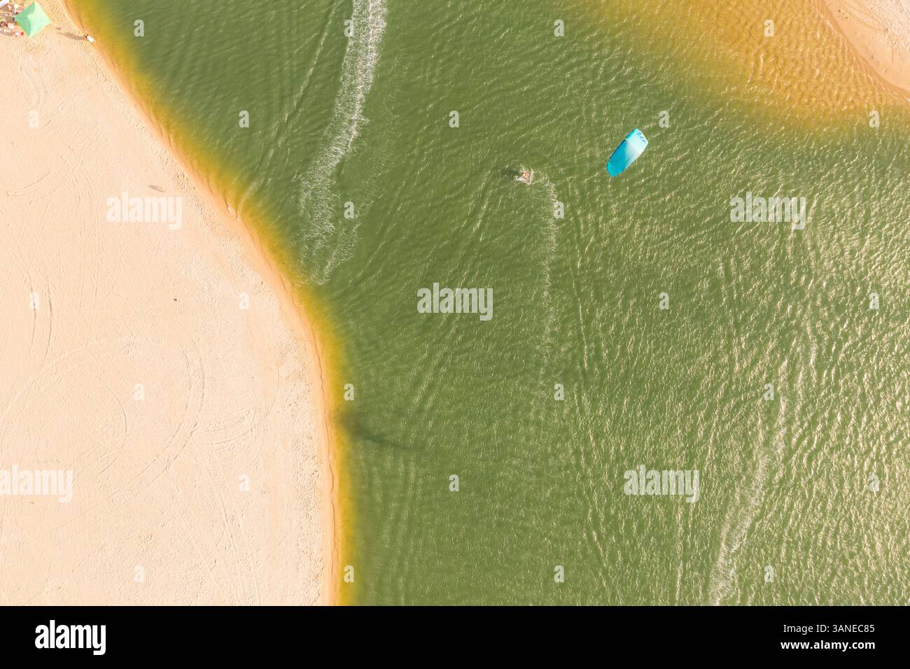 Aerial view of the beach shore, Taiba Kite Lagoon, Ceará, Brazil Stock ...