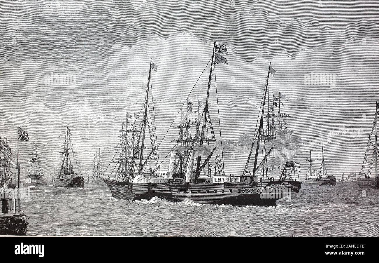 The visit of the German Emperor to England, the ship Hohenzollern with ...