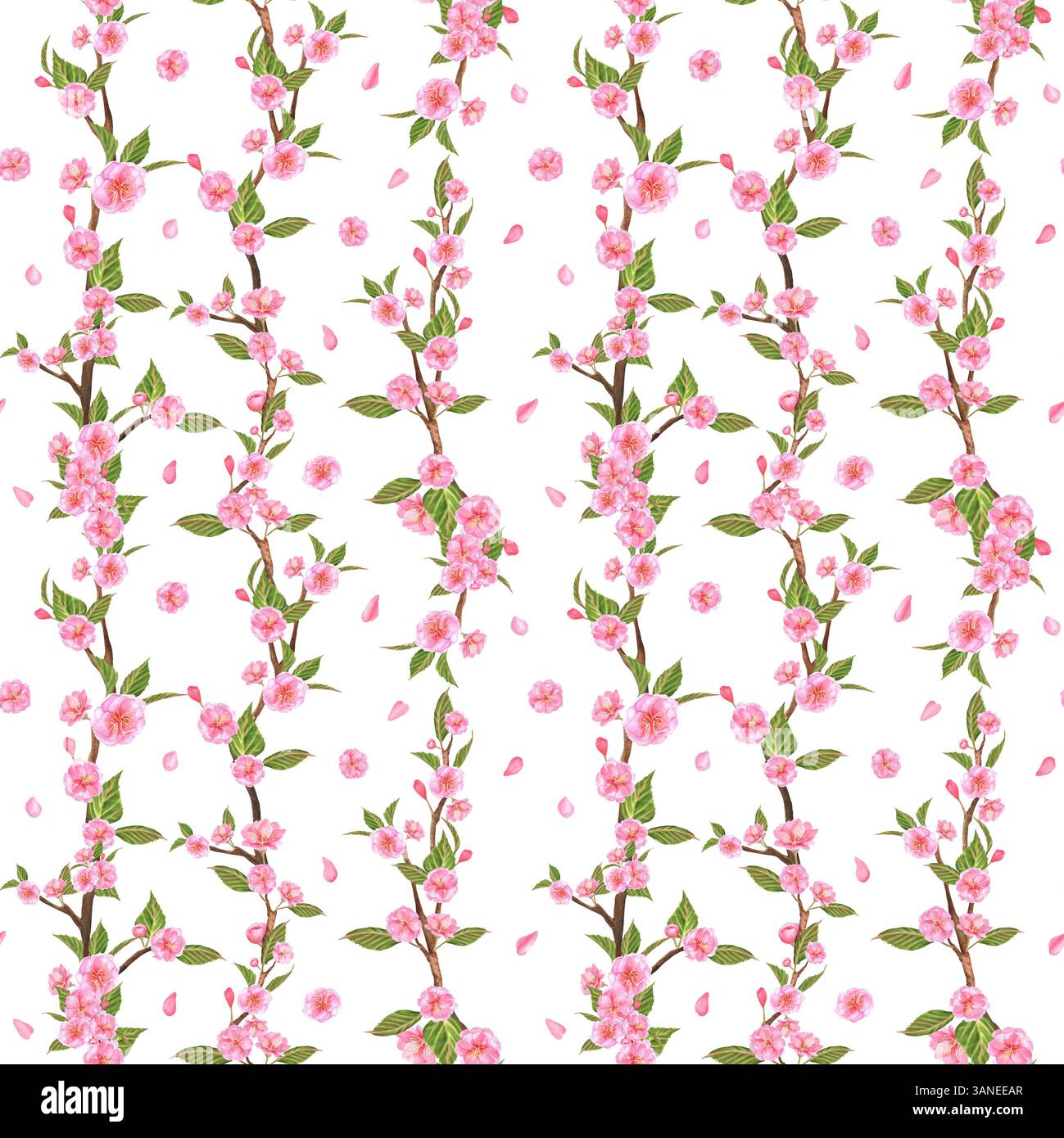 Cherry blossom branches pink Cut Out Stock Images & Pictures - Alamy