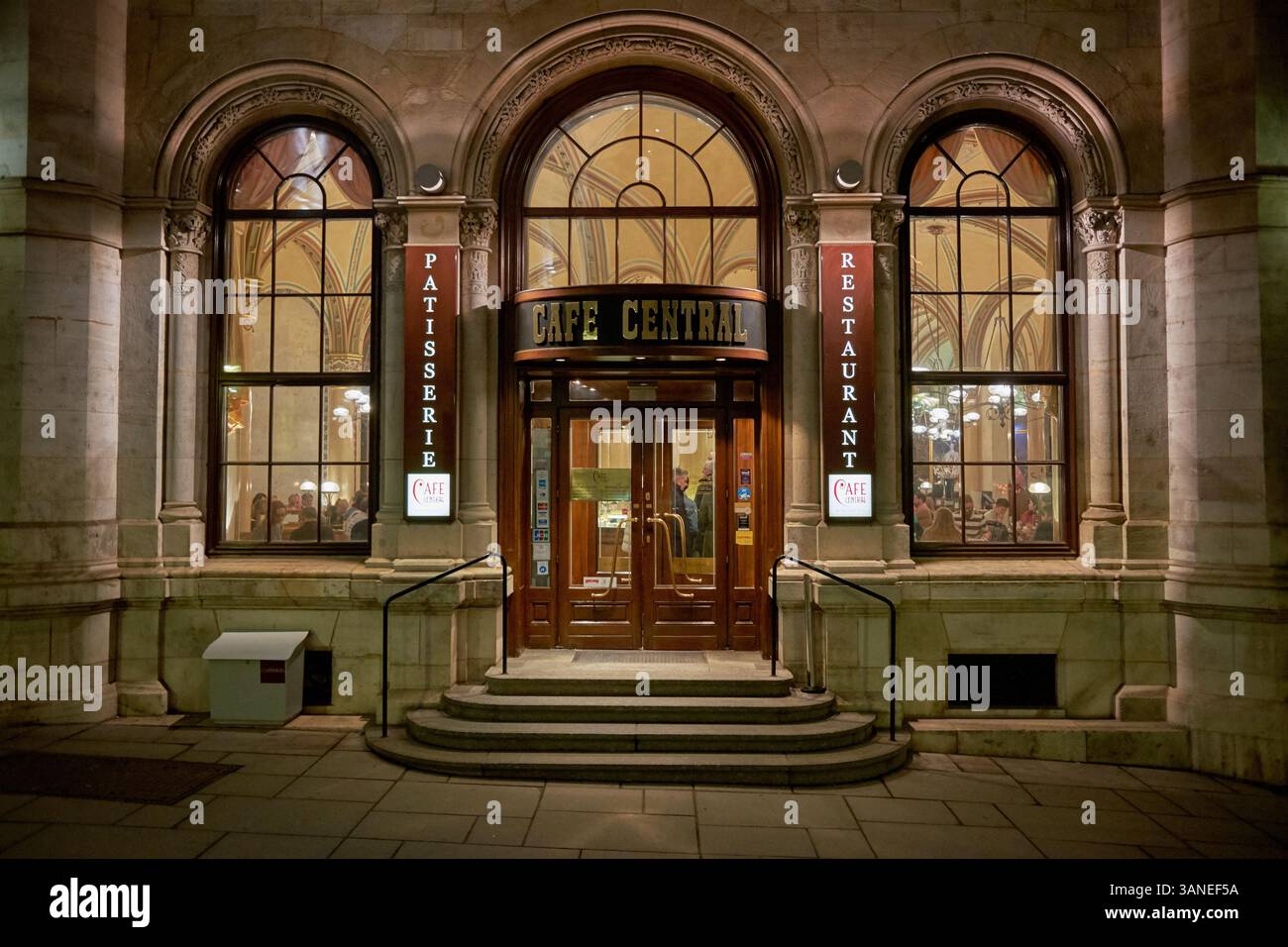 The front doors of Café Central, a traditional coffee house in the Innere Stadt, first district ...