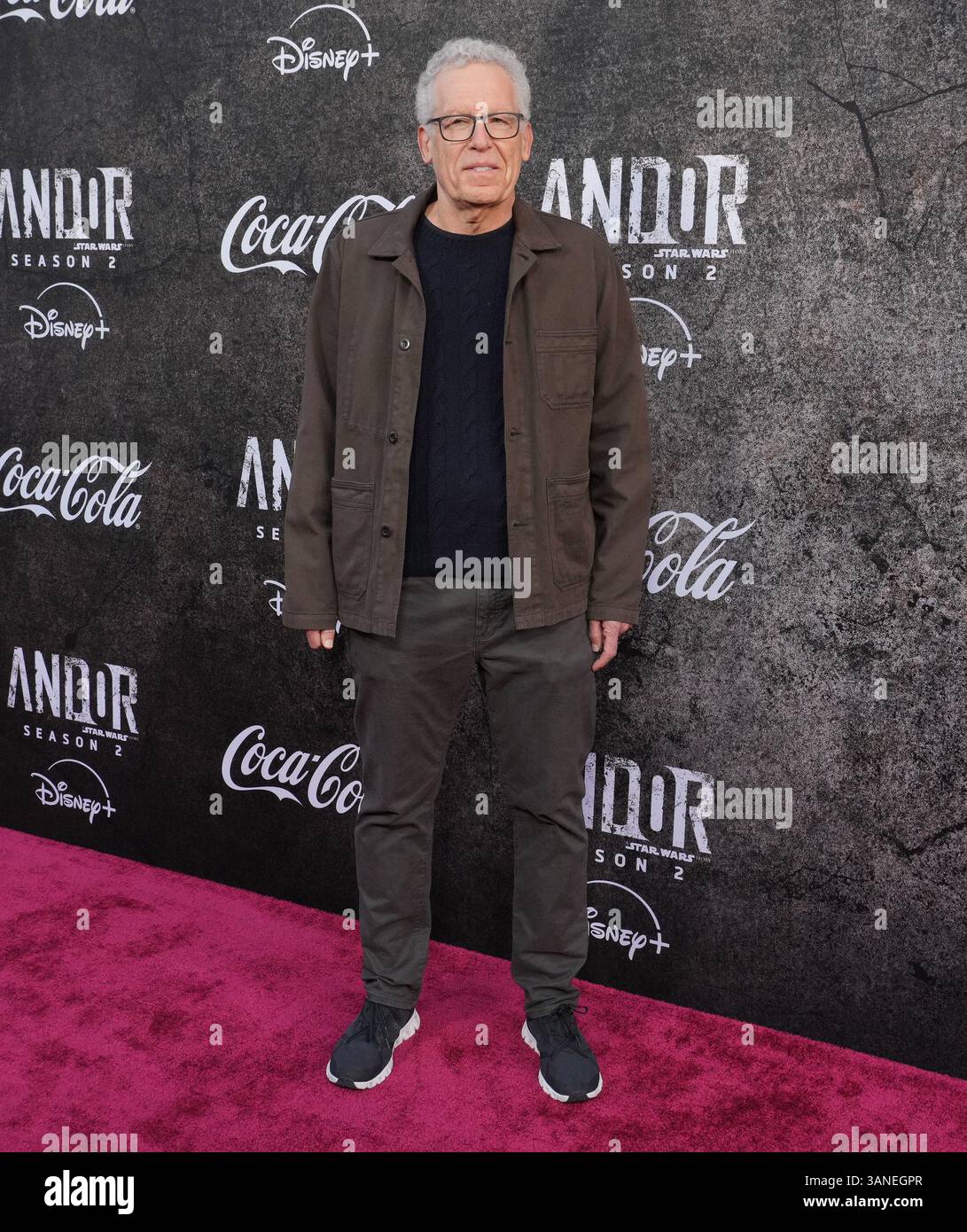 Los Angeles, USA. 14th Apr, 2025. Carlton Cuse arrives at the Lucasfilm ...
