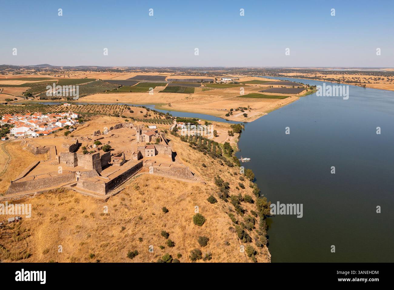 Aerial view of Forte de Santa Luzia, a castle in Elvas, Portugal Stock ...
