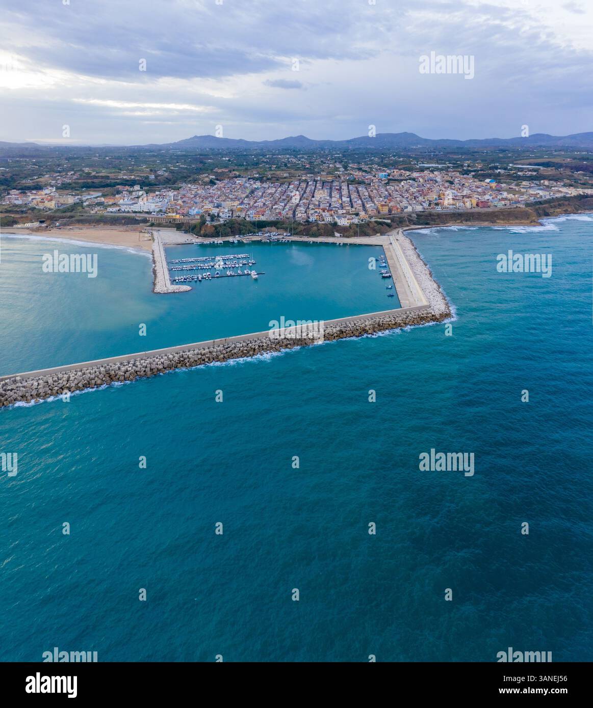 Aerial view of Balestrate coastal town, Sicily, Italy Stock Photo - Alamy