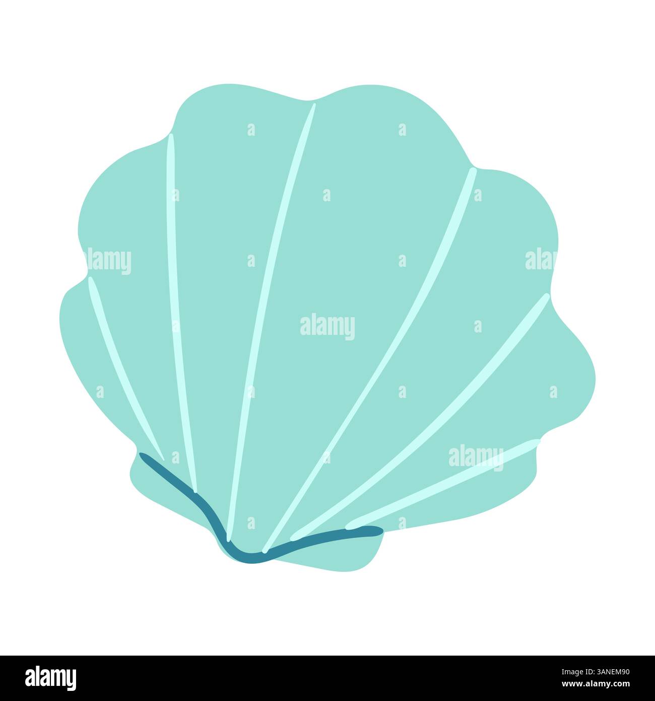 A stylized seashell is depicted in soft hues, representing marine life ...