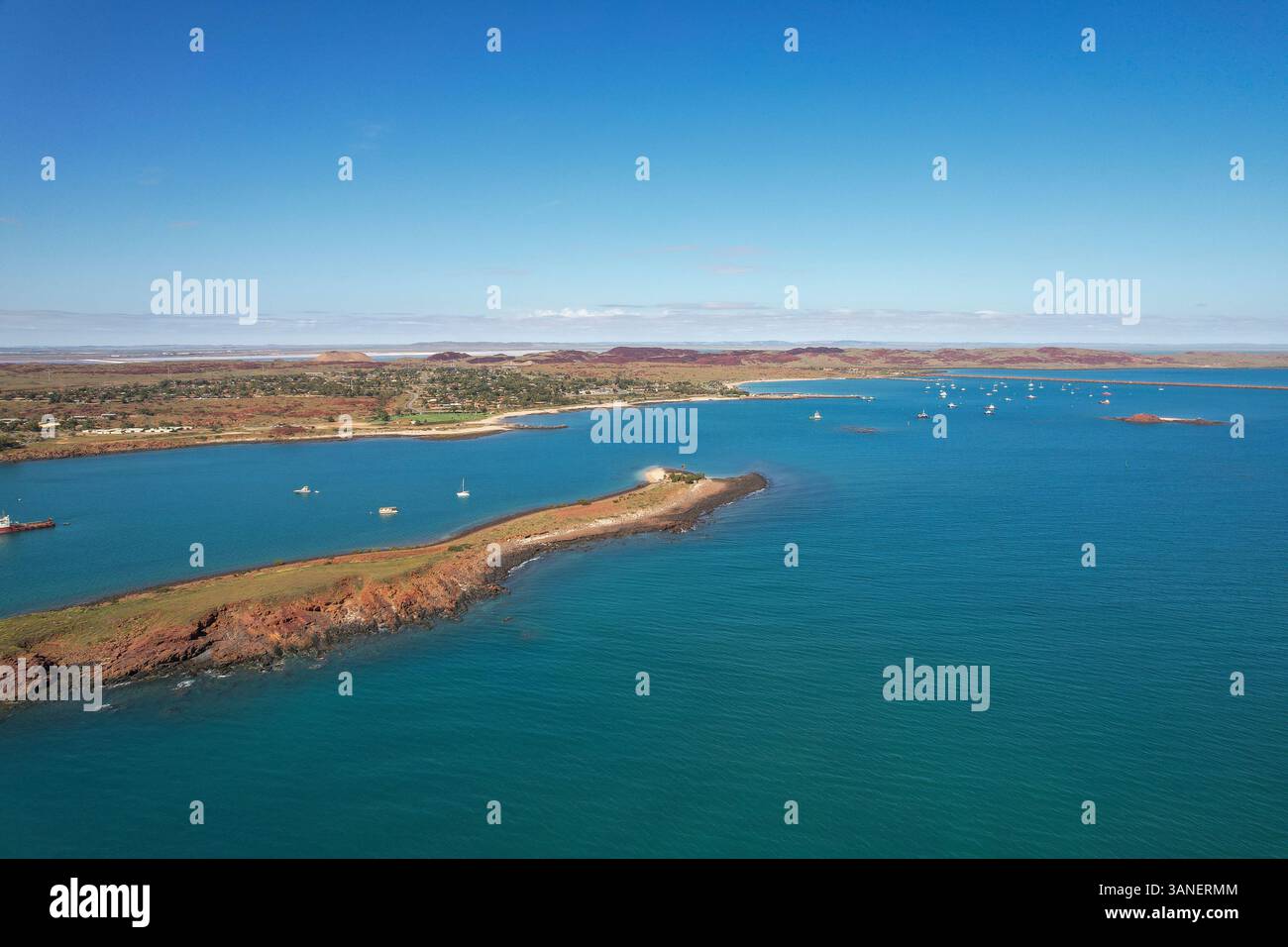 Aerial view of Tidepole Island with tranquil blue ocean and scenic ...