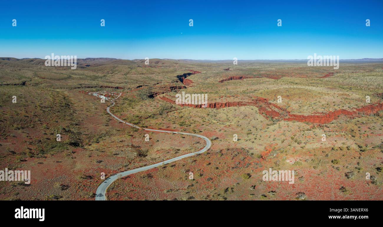 Aerial view of the beautiful gorges and natural landscape with a ...