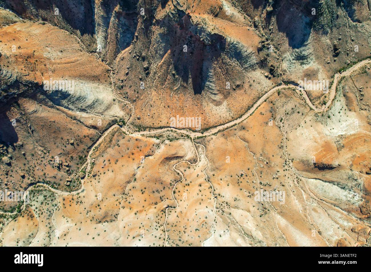 Aerial view of the rugged rock formations and scenic canyon in Charles ...