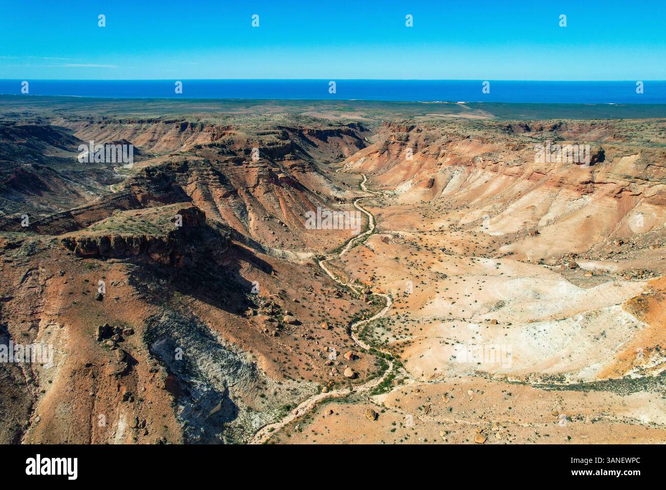 Aerial view of beautiful Charles Knife Canyon and Gorge with rugged ...