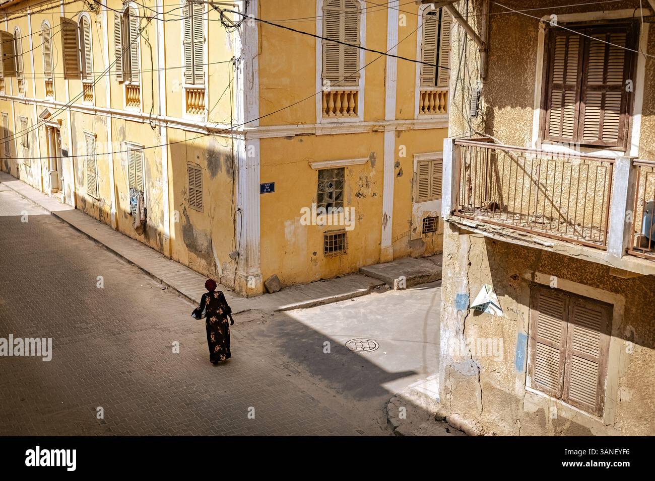 Historical architecture in St. Louis town, Unesco heritage site ...