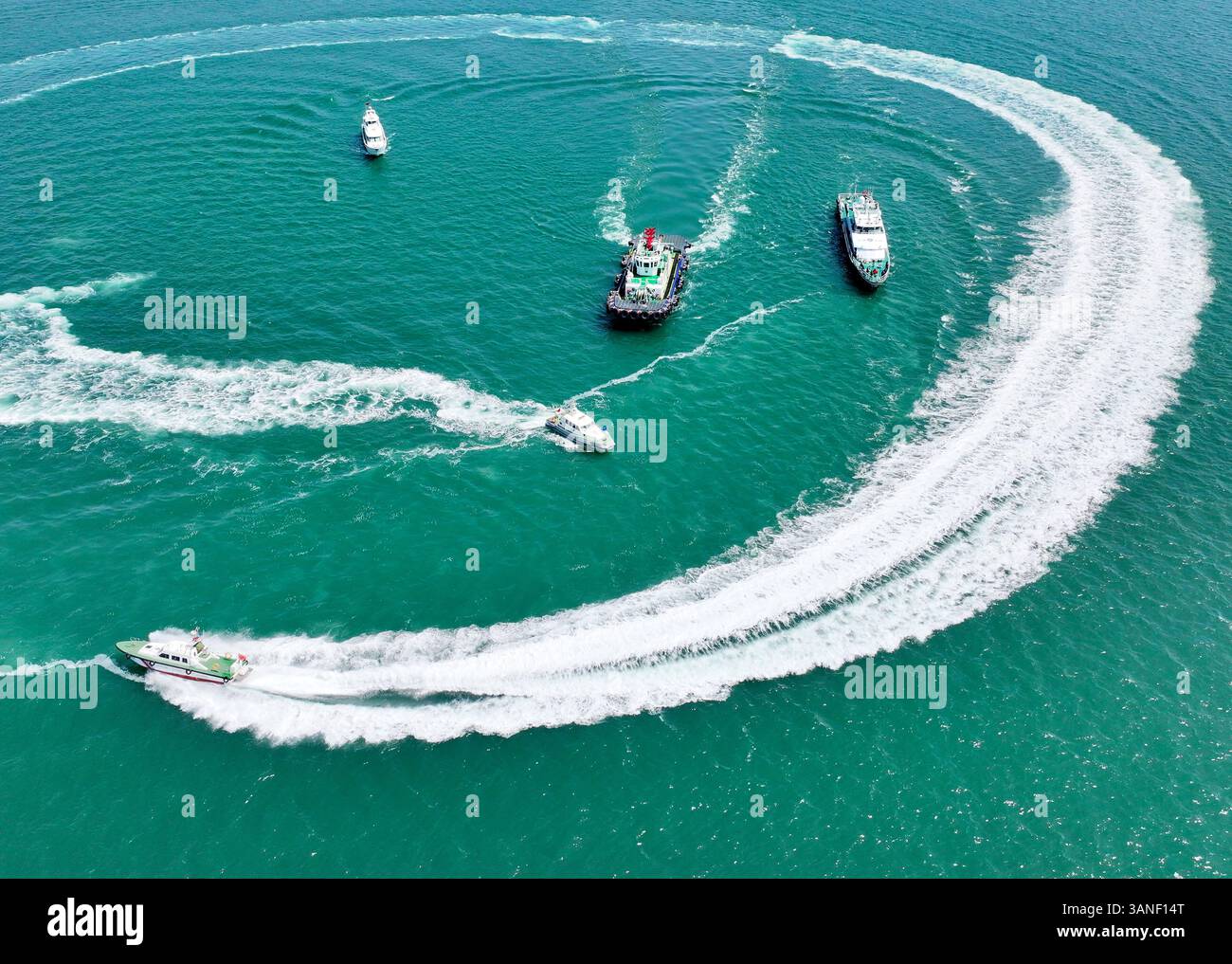 QINGDAO, CHINA - APRIL 15, 2025 - Joint law enforcement operation ...