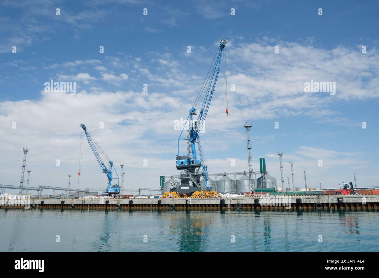 Aktau cargo port. The Caspian Sea Stock Photo - Alamy