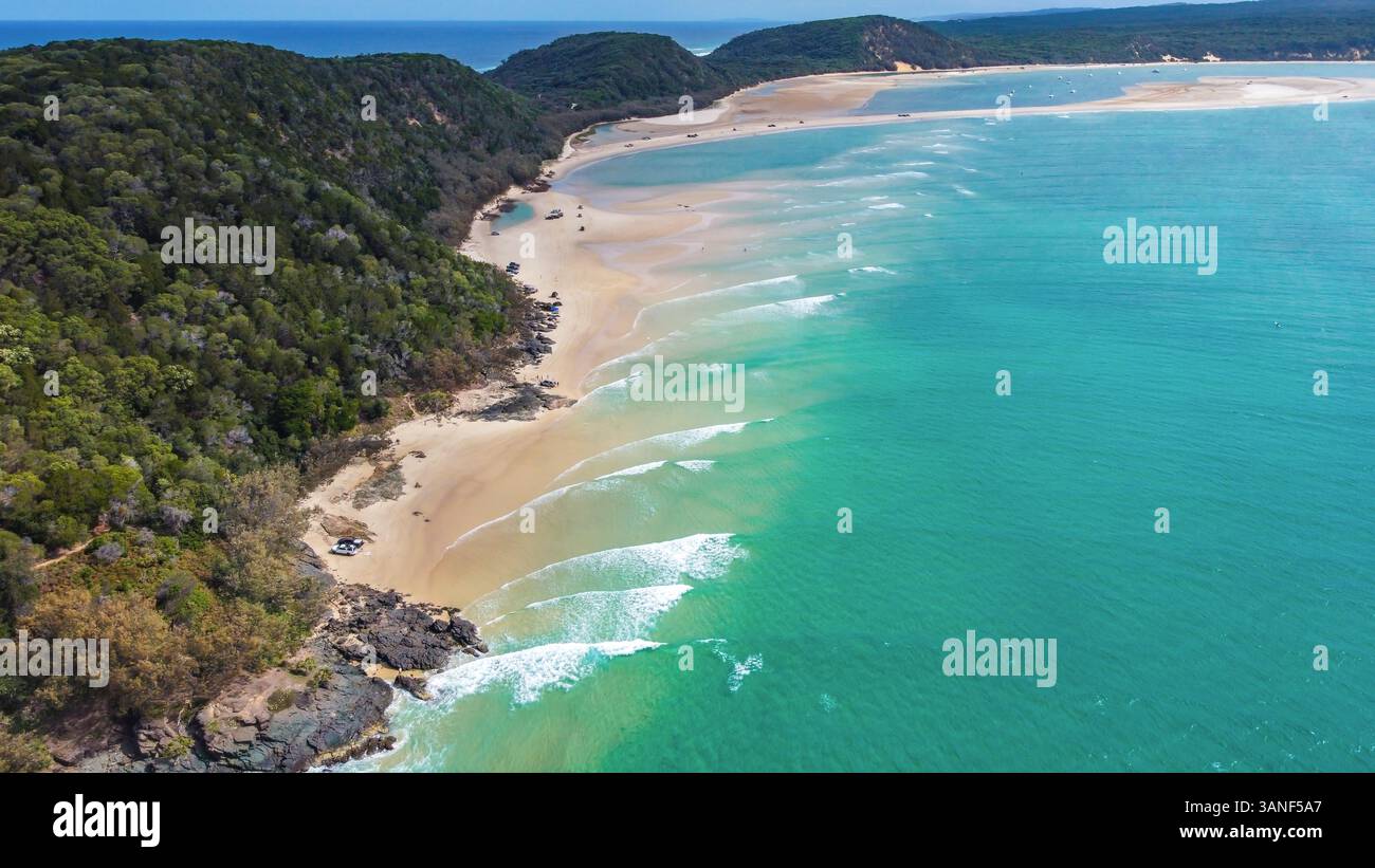 Aerial view lush double beach hi-res stock photography and images - Alamy