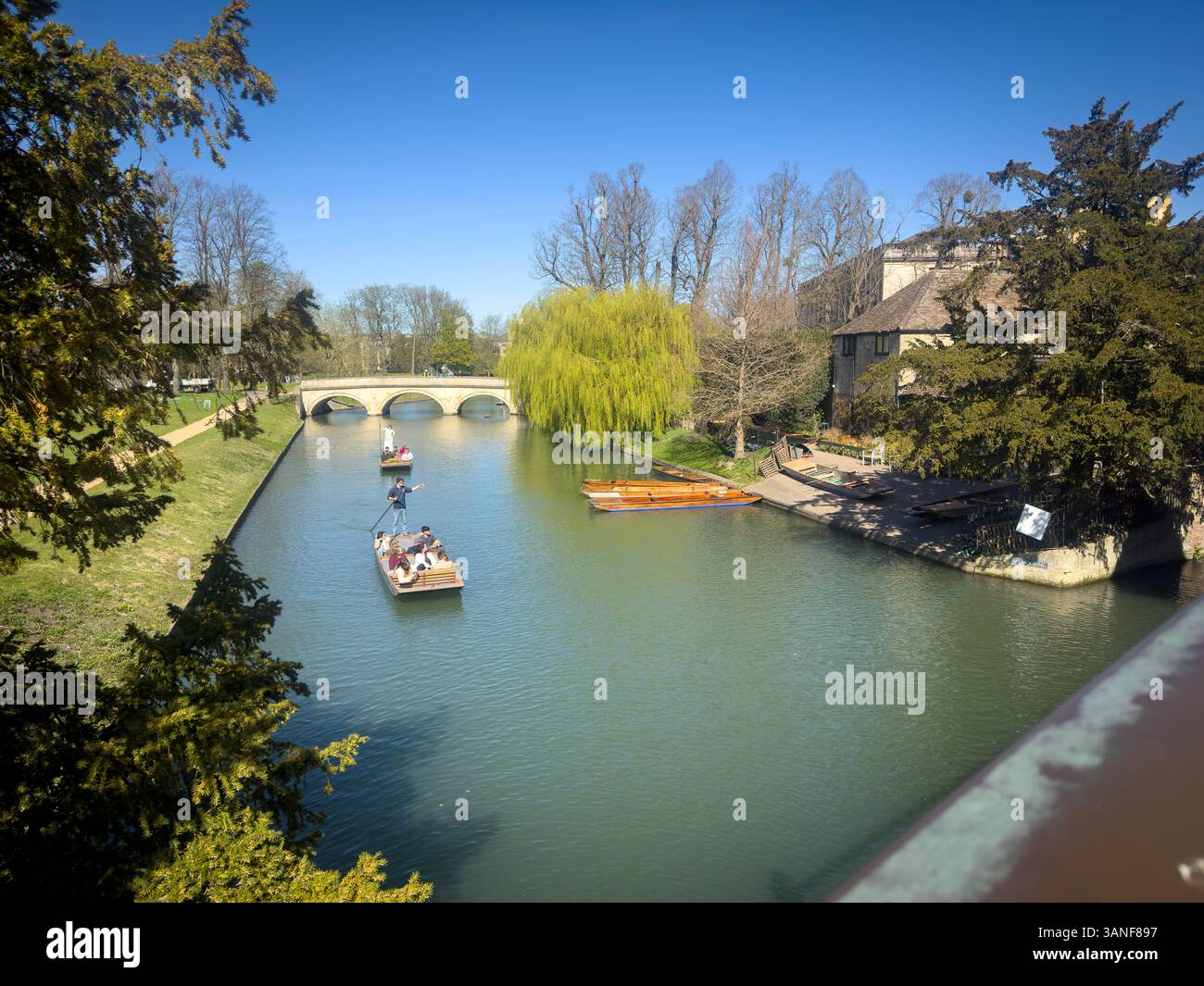 01 April 2025 - Cambridge, UK - Punting on the river Cam in Cambridge ...