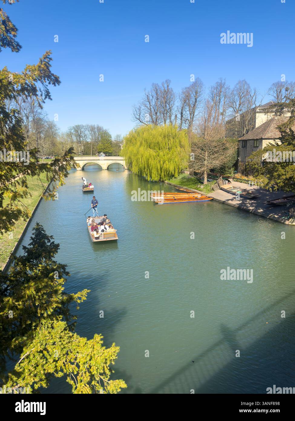 01 April 2025 - Cambridge, UK - Punting on the river Cam in Cambridge ...