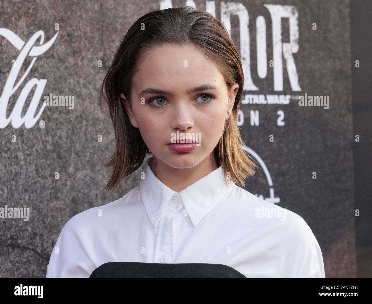 Los Angeles, USA. 14th Apr, 2025. Ryan Kiera Armstrong arrives at the Lucasfilm's ANDOR Season 2 ...