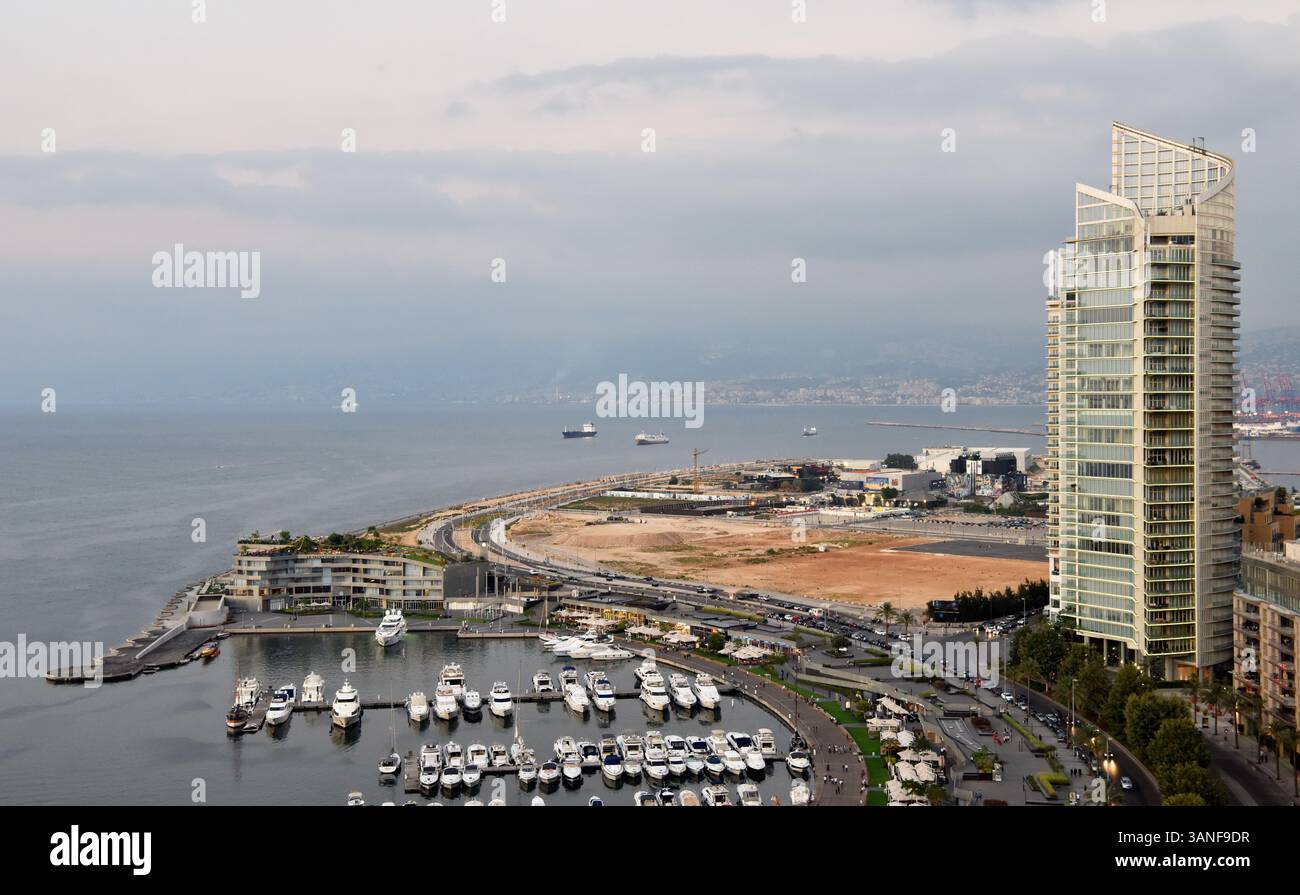 General view over Zaitunay Bay, Beirut, Lebanon Stock Photo - Alamy
