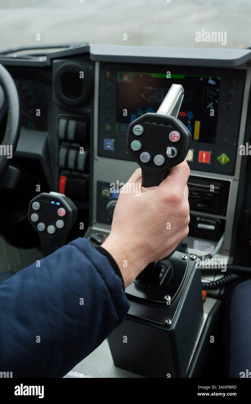 A pilot skillfully adjusts the control stick of a vessel in challenging ...