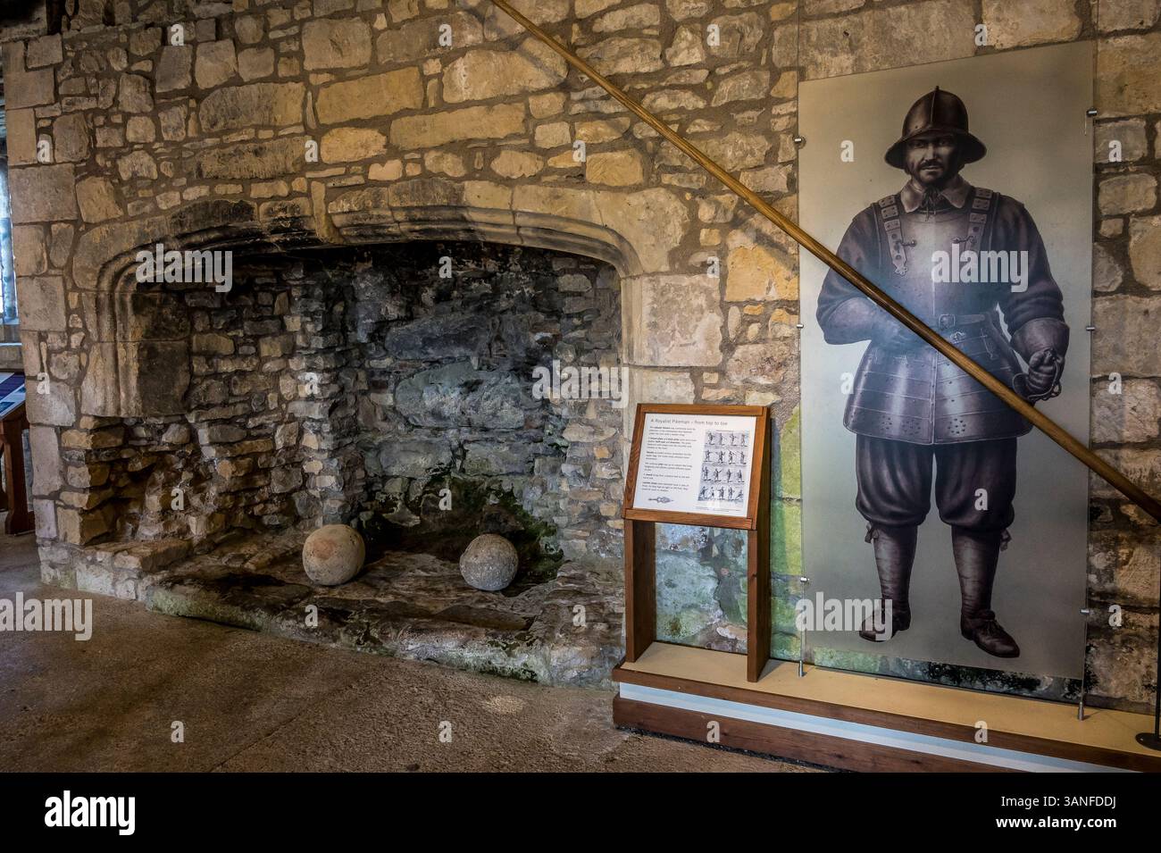 The image is of the ruins of Helmsley Castle in the North Yorkshire ...