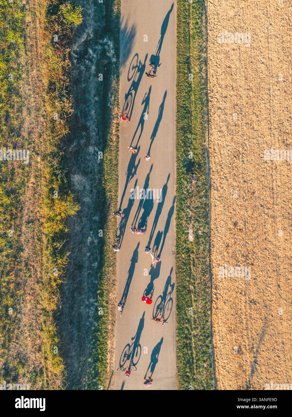 Aerial view group people jogging hi-res stock photography and images ...