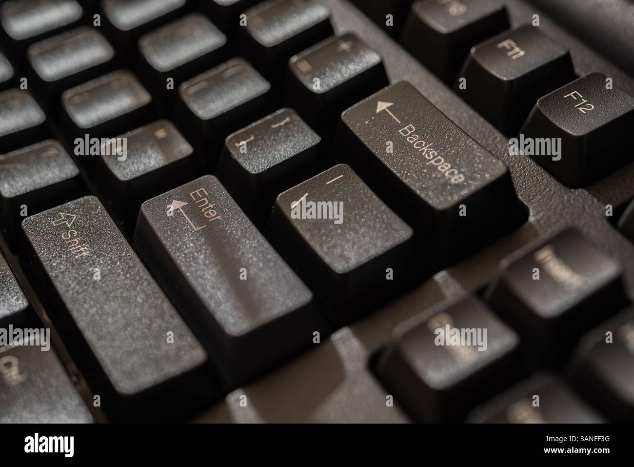 Keyboard for computer server or desktop computer focus on enter button ...