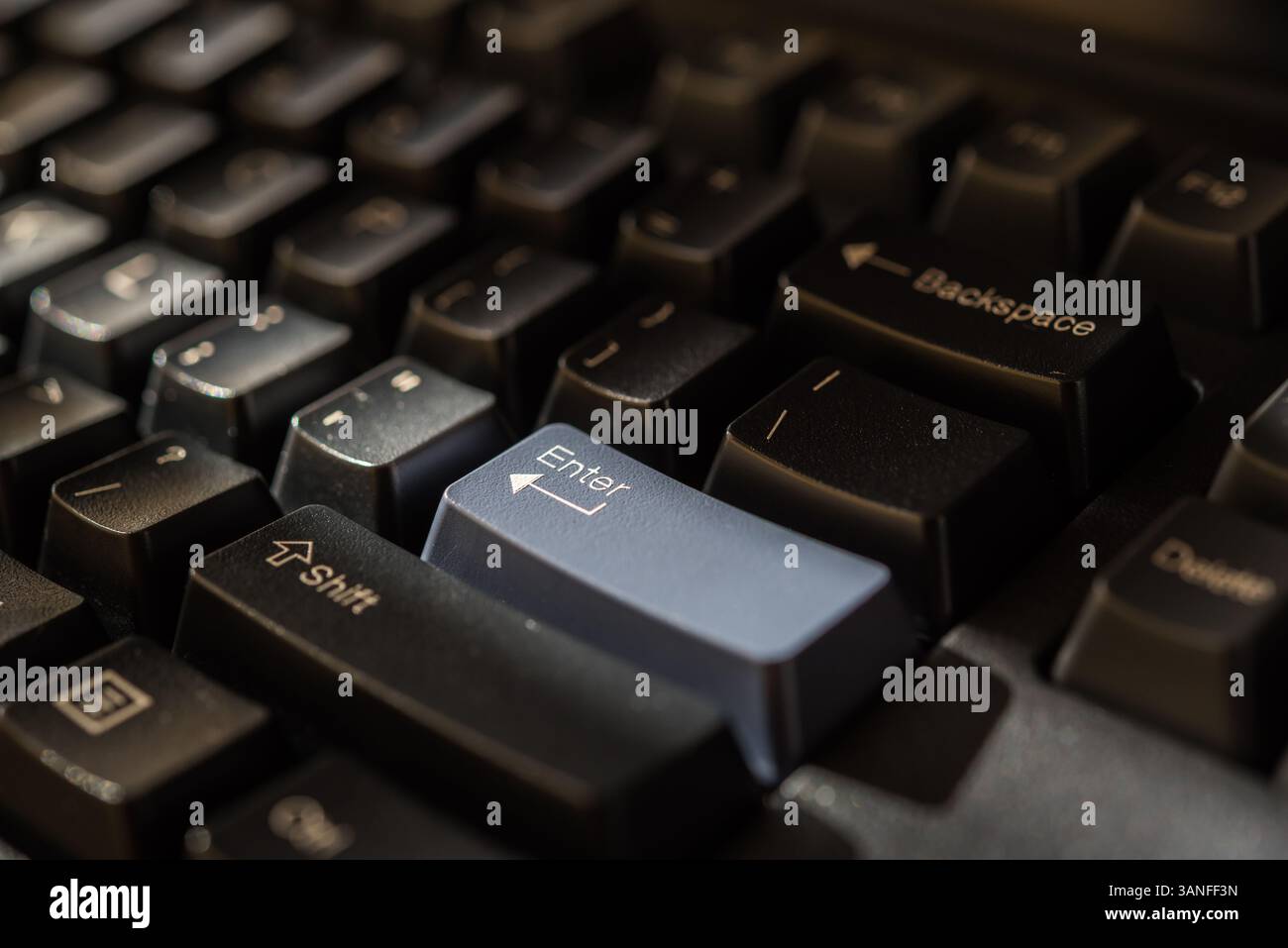 Keyboard for computer server or desktop computer focus on enter button ...