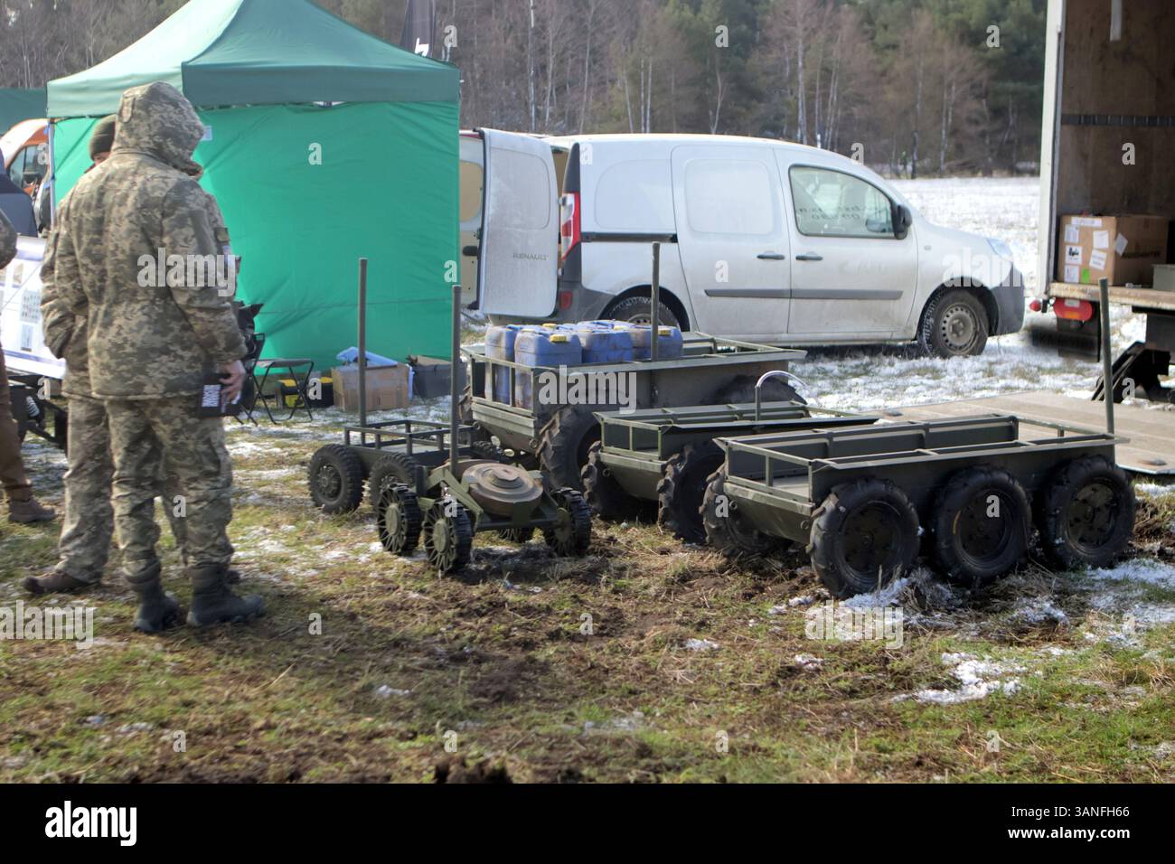 Ground-based robotic complexes are displayed during Ukraine’s most ...