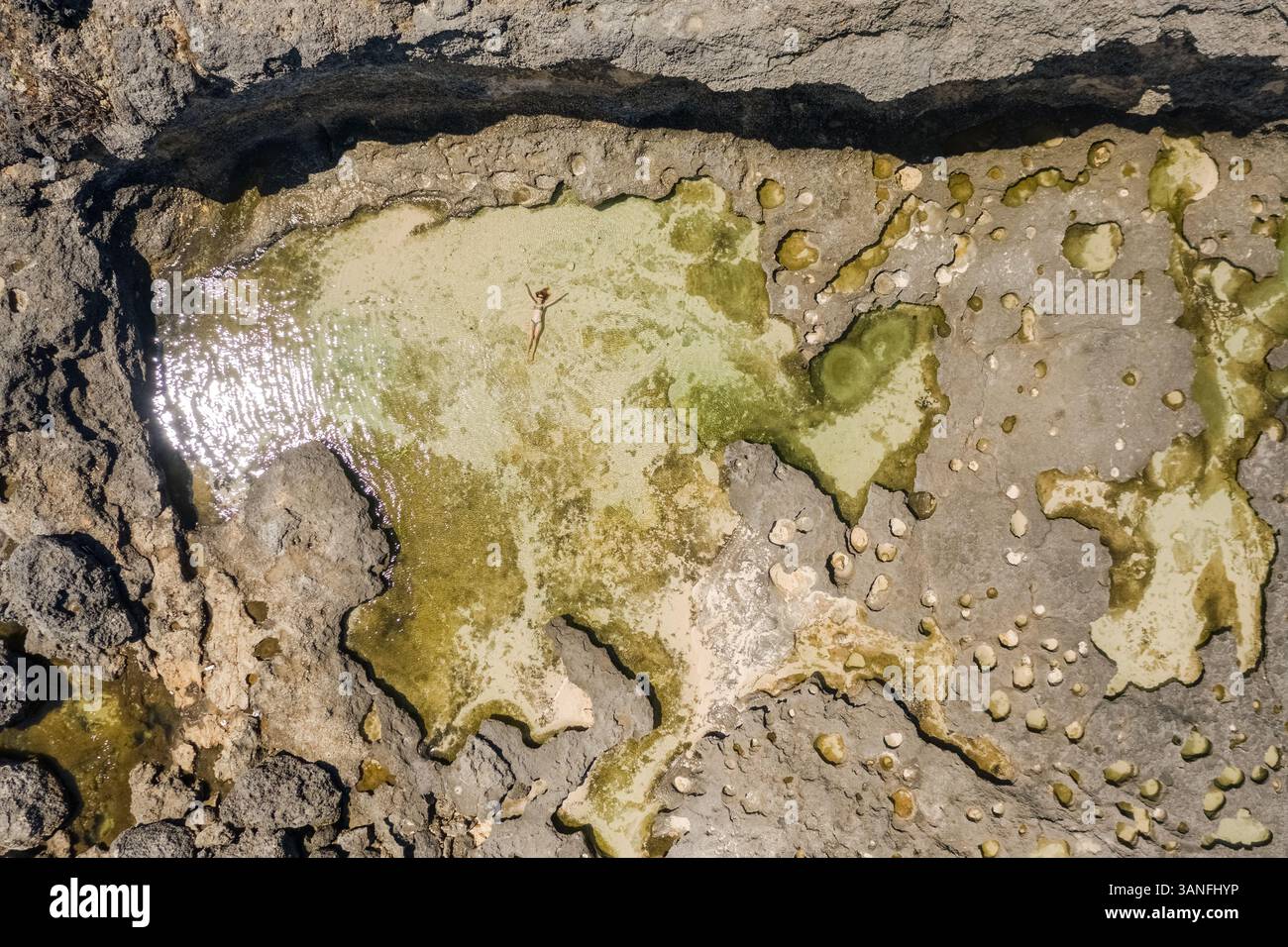Aerial view of Angel' s Billabong in Nusa Penida in Indonesia Stock ...