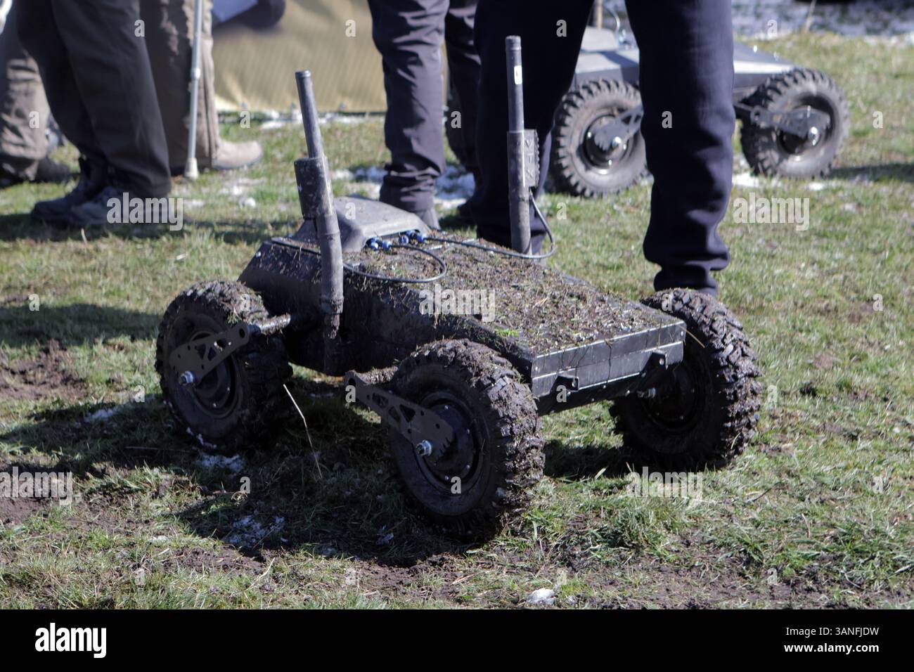 A ground-based robotic complex is displayed during Ukraine’s most ...