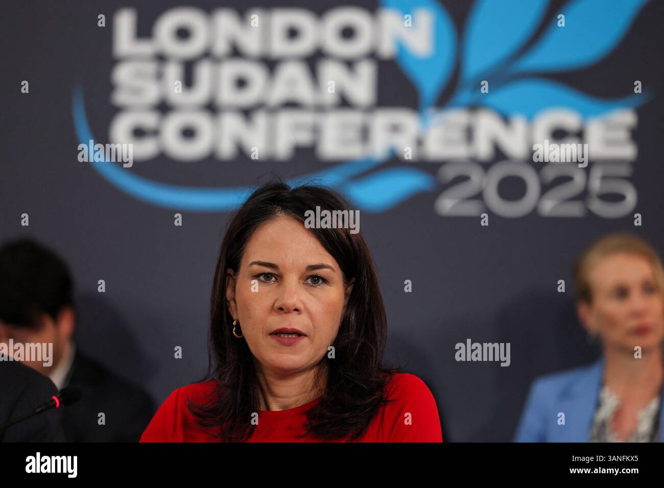 German Foreign Minister Annalena Baerbock at the London Sudan ...